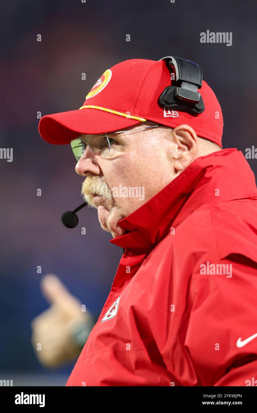 Kansas City Chiefs head coach Andy Reid walks the sideline during an ...