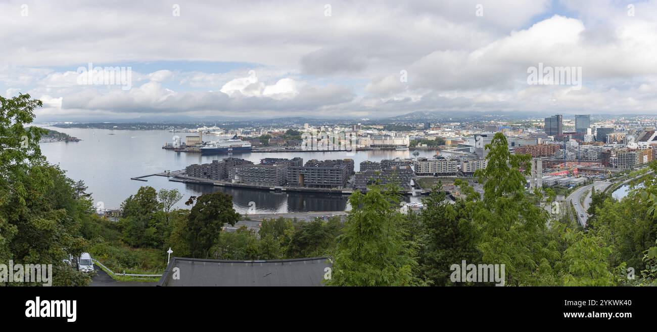 A picture of the downtown or Old Oslo district, also named as Gamle ...