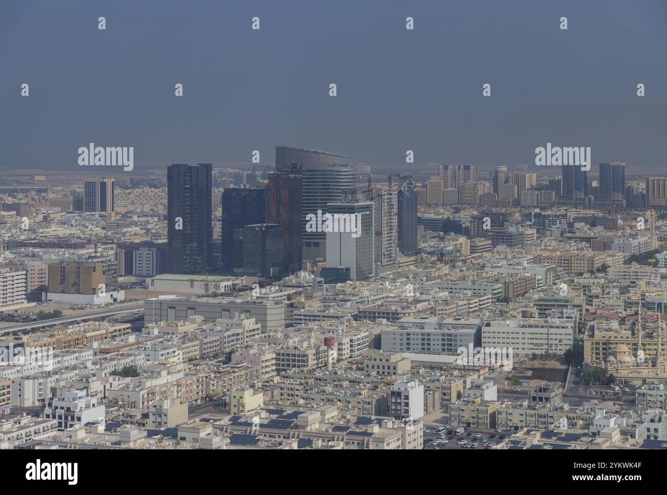 A picture of the Al Mankhool and Al Karama districts of Dubai, with the ...