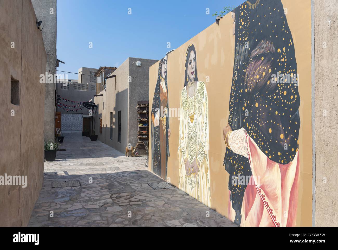 A picture of the Ya labes el Tally mural at the Al Fahidi Historical ...