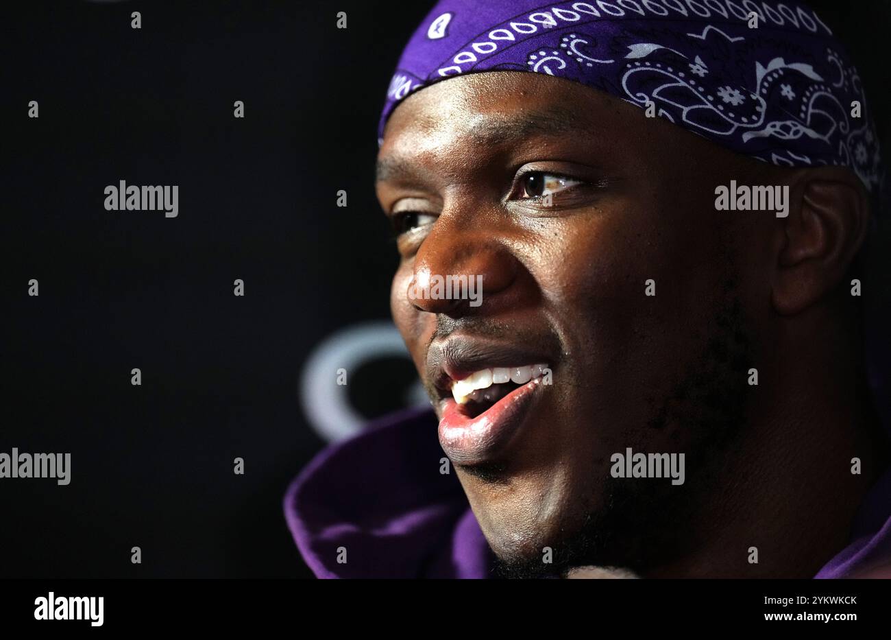 KSI during a press conference at Leonardo London. Picture date: Tuesday ...