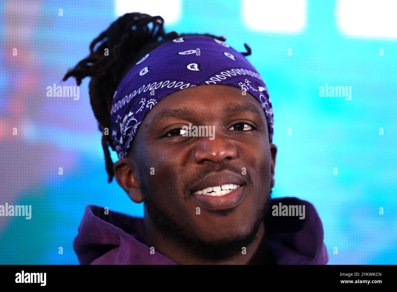 KSI during a press conference at Leonardo London. Picture date: Tuesday ...