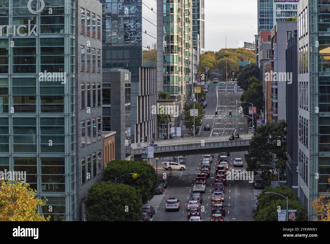 A picture of the Fremont Street in Downtown San Francisco Stock Photo ...