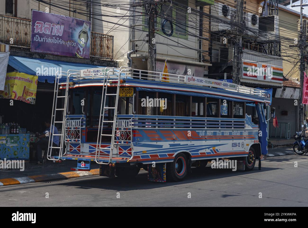 A picture of a colorful bus in Phuket town Stock Photo - Alamy