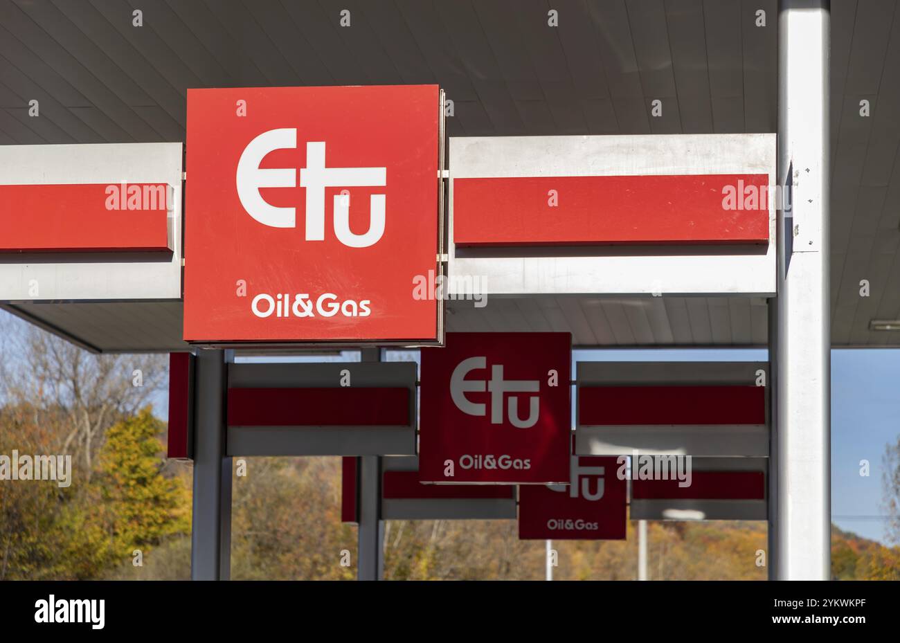 A picture of an ETU gas station Stock Photo - Alamy