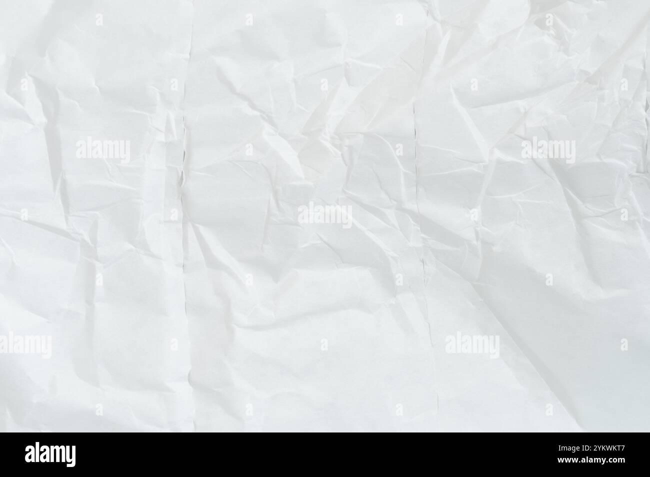 Crumpled white paper showcases intricate folds and textures under soft ...