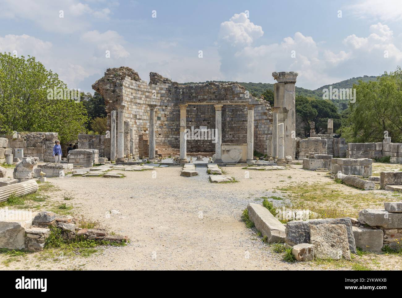 A picture of the Church of St. Mary at the Ephesus Ancient City Stock ...