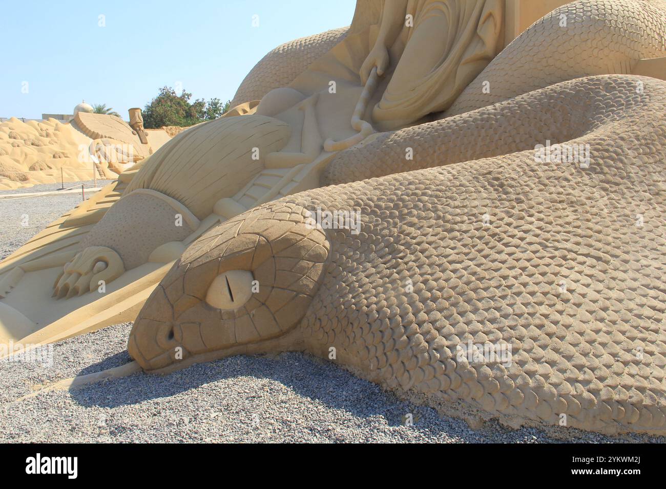 Sculptures made of sand for famous historical and ancient figures Stock ...