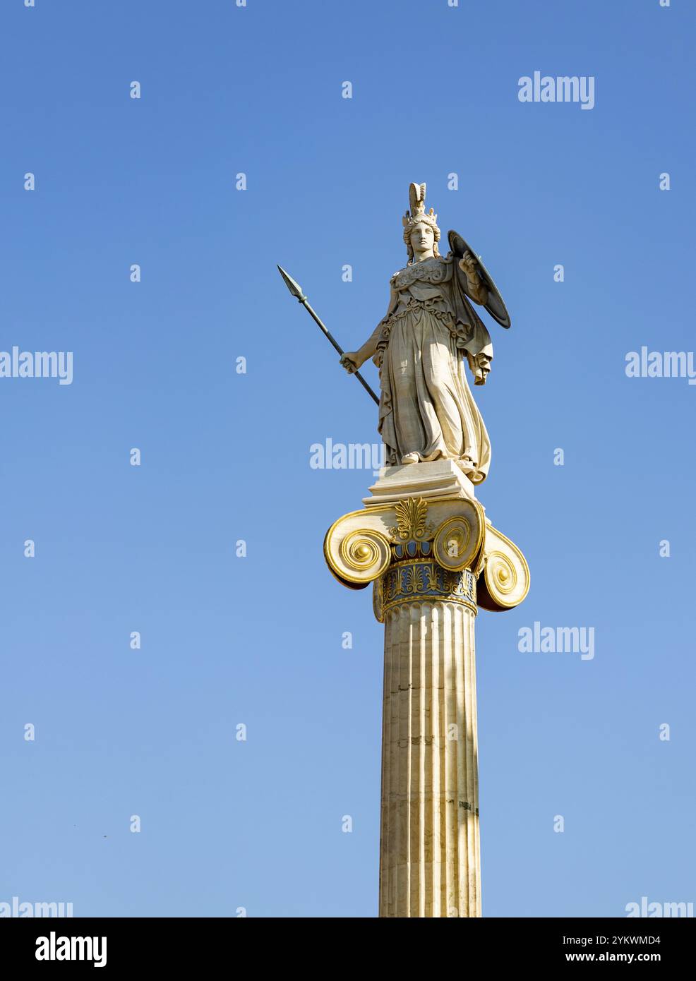 A picture of the Athena Column of the Academy of Athens Stock Photo - Alamy