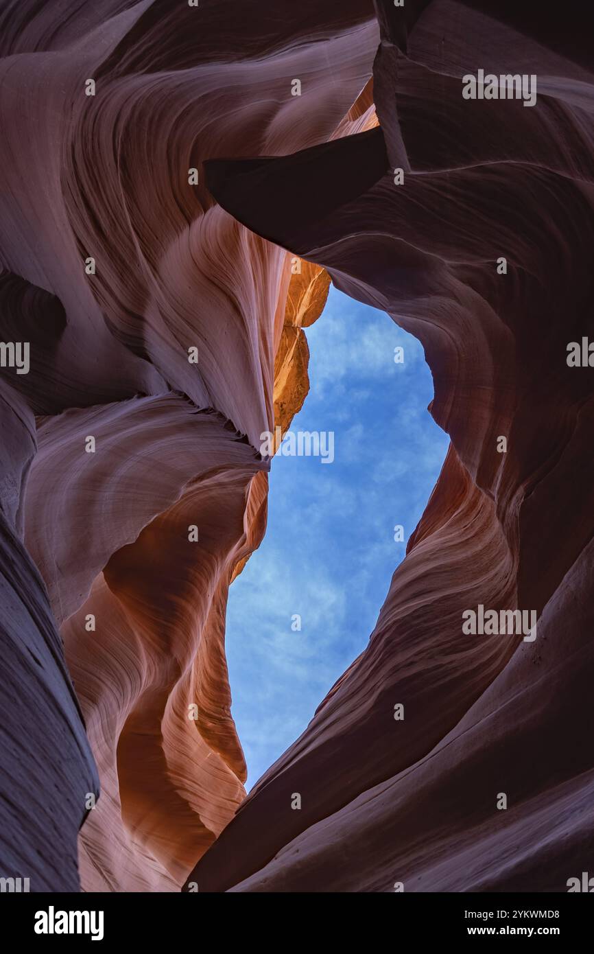 A picture of the rock formations of the Lower Antelope Canyon Stock ...