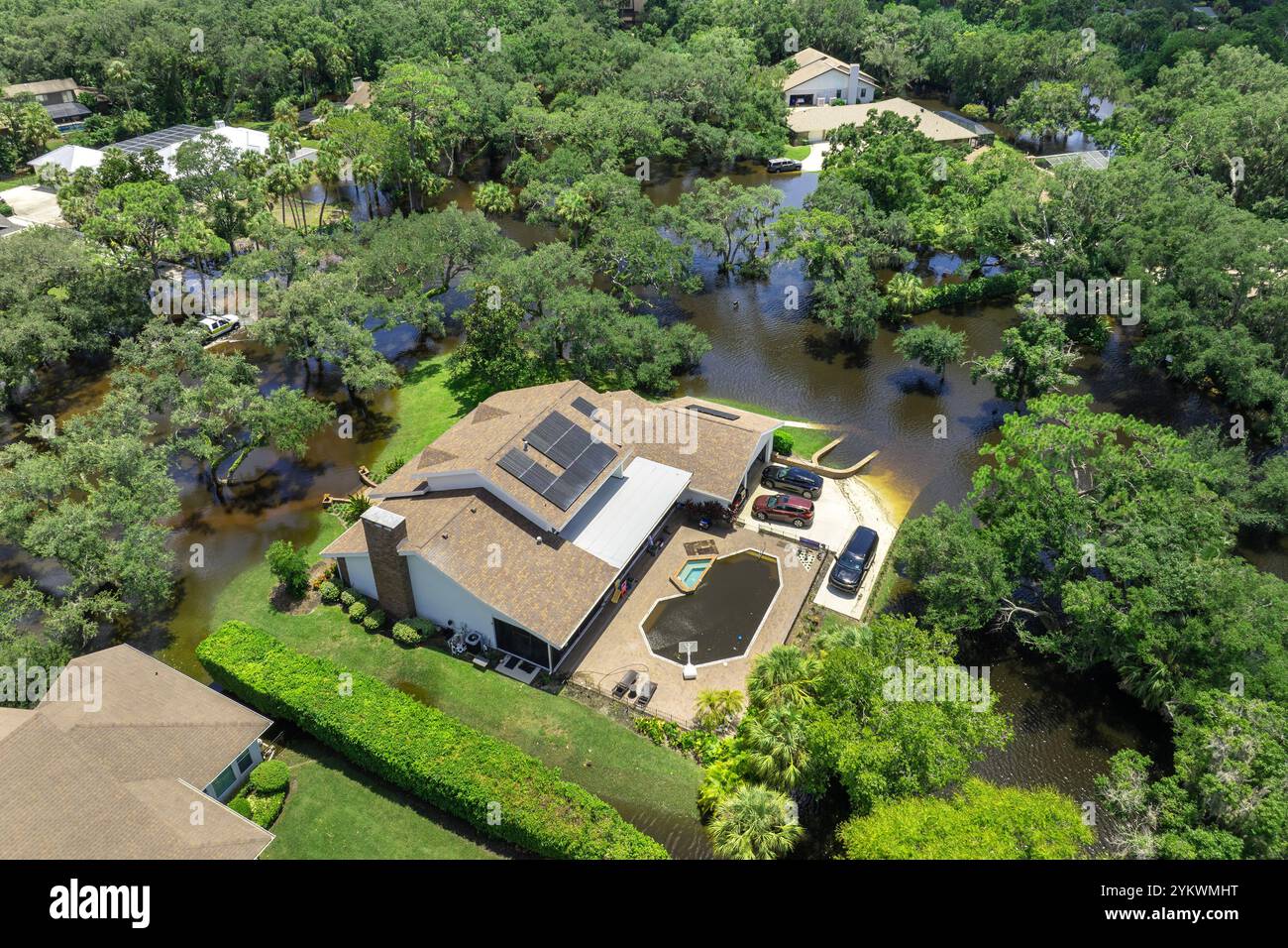 Flooding in Florida caused by tropical storm from hurricane rainfall ...