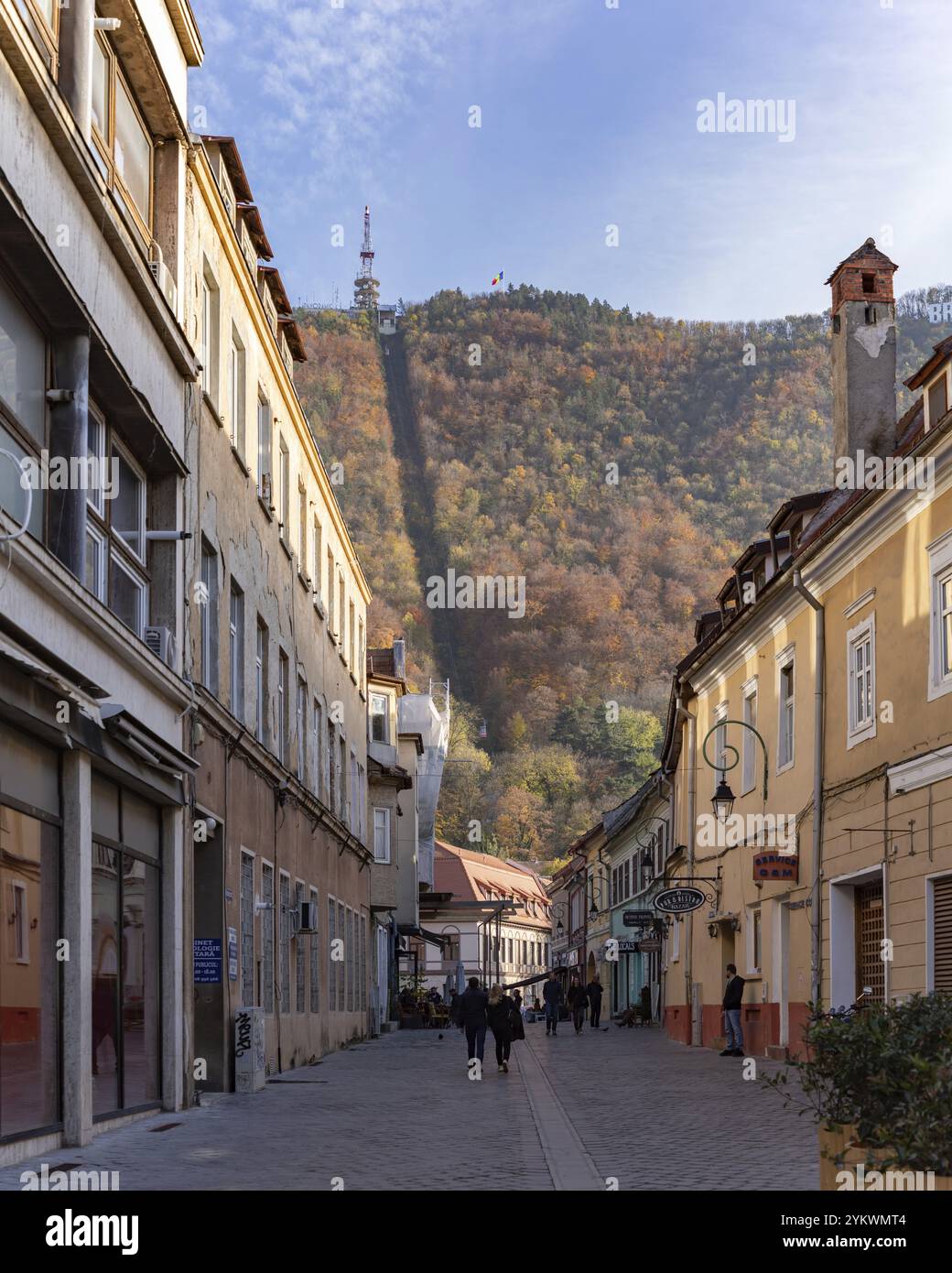 Empty street in brasov hi-res stock photography and images - Alamy