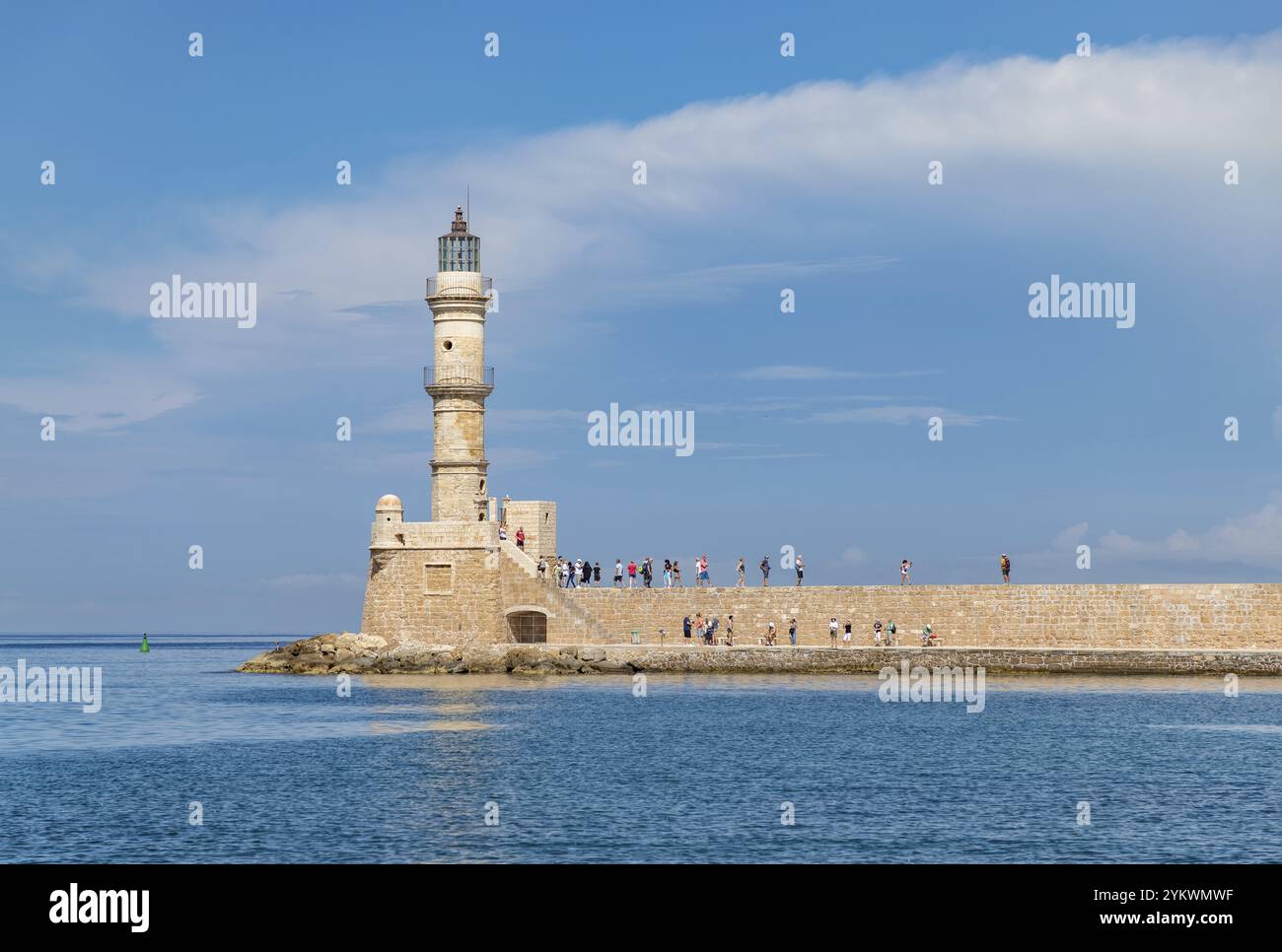 A picture of the Lighthouse of Chania Stock Photo - Alamy