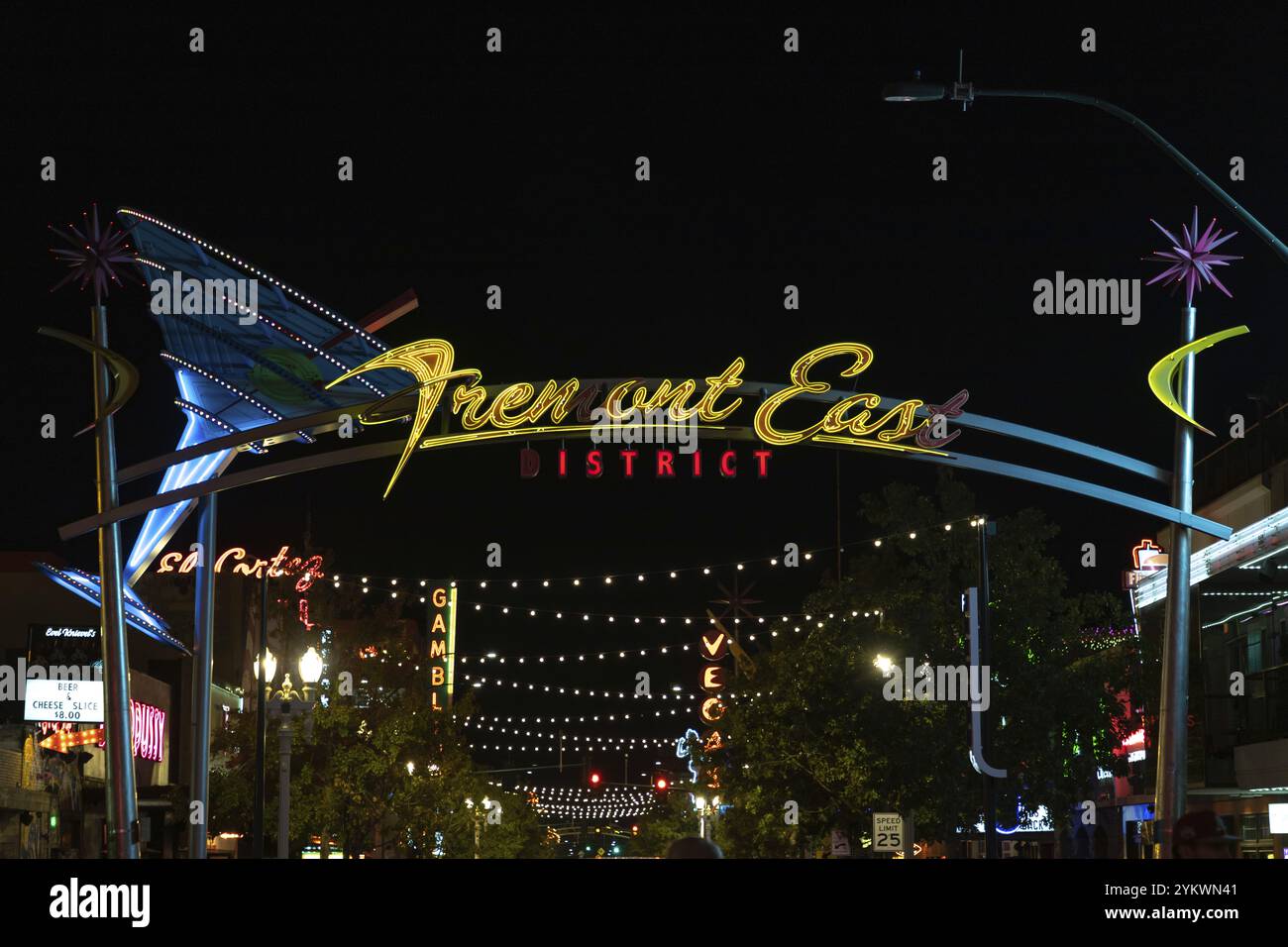 A picture of the Fremont East District sign Stock Photo - Alamy