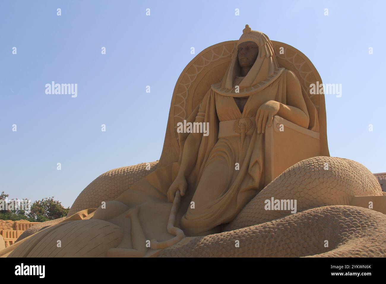 Sculptures made of sand for famous historical and ancient figures Stock ...