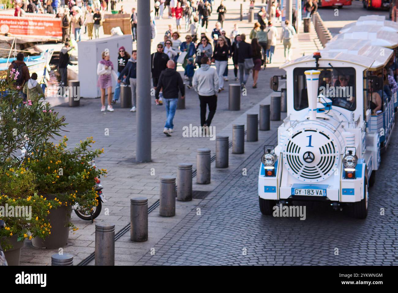 Blue train france route hi-res stock photography and images - Alamy