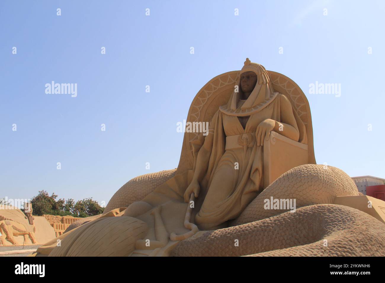 Sculptures made of sand for famous historical and ancient figures Stock ...
