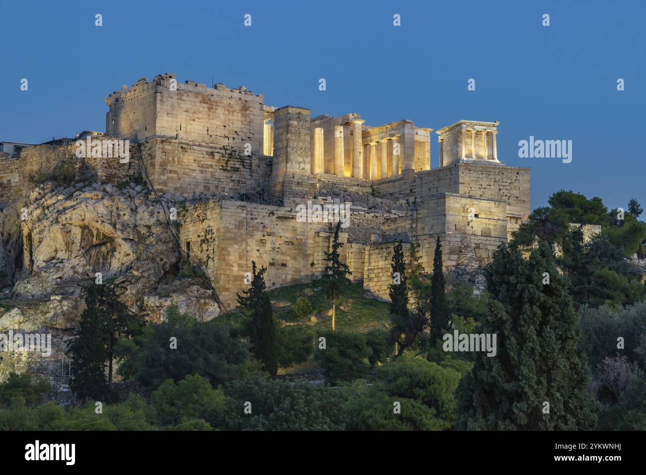A picture of the entrance structures of the Acropolis of Athens and the ...