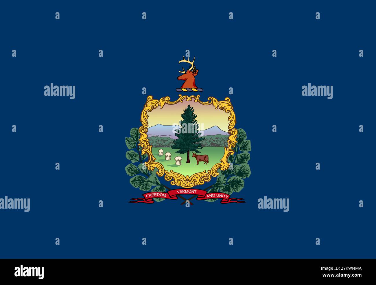 Vermont State Flag background illustration Stock Photo - Alamy