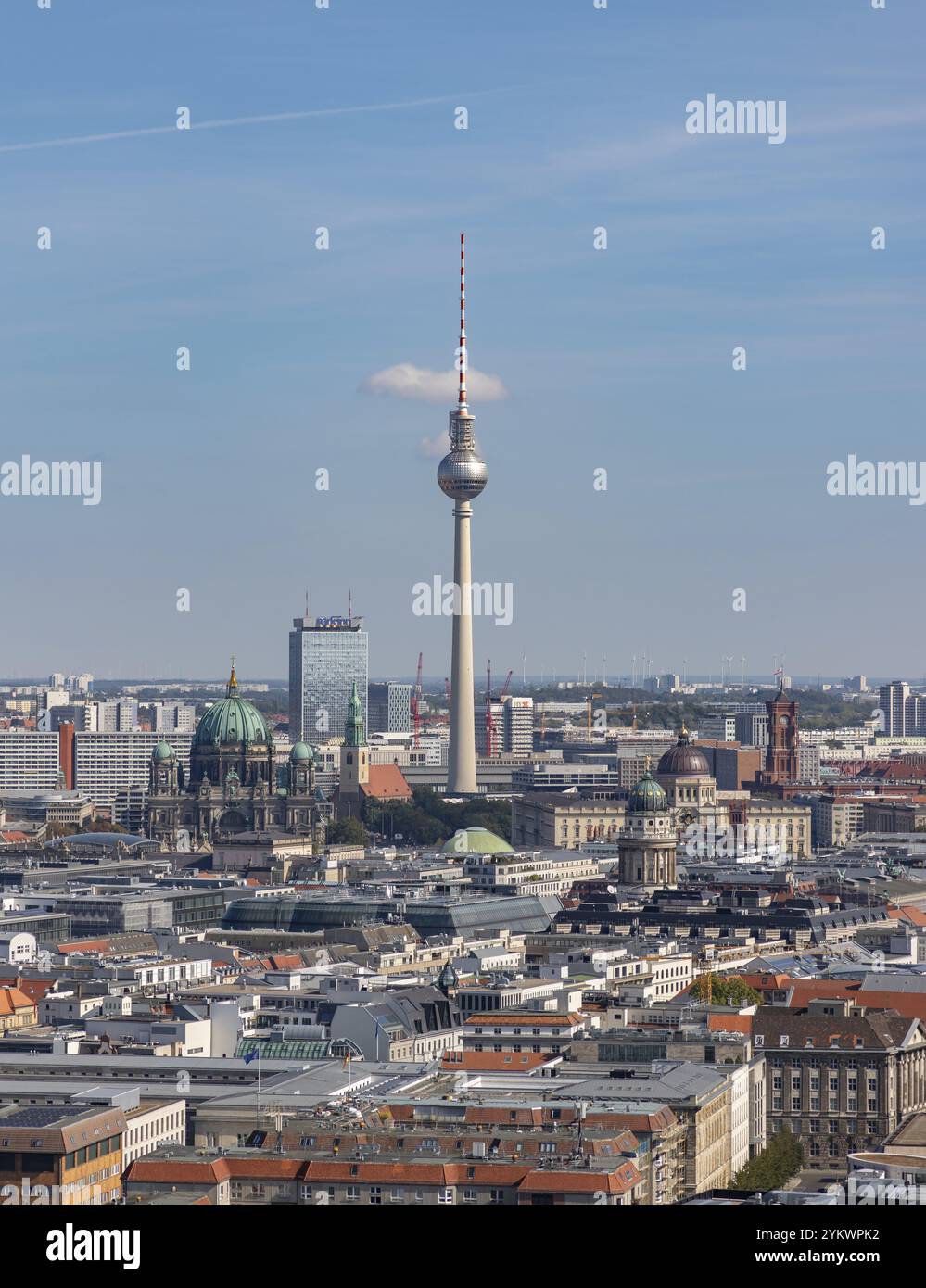 A picture of some Berlin landmarks as seen from afar, such as the ...