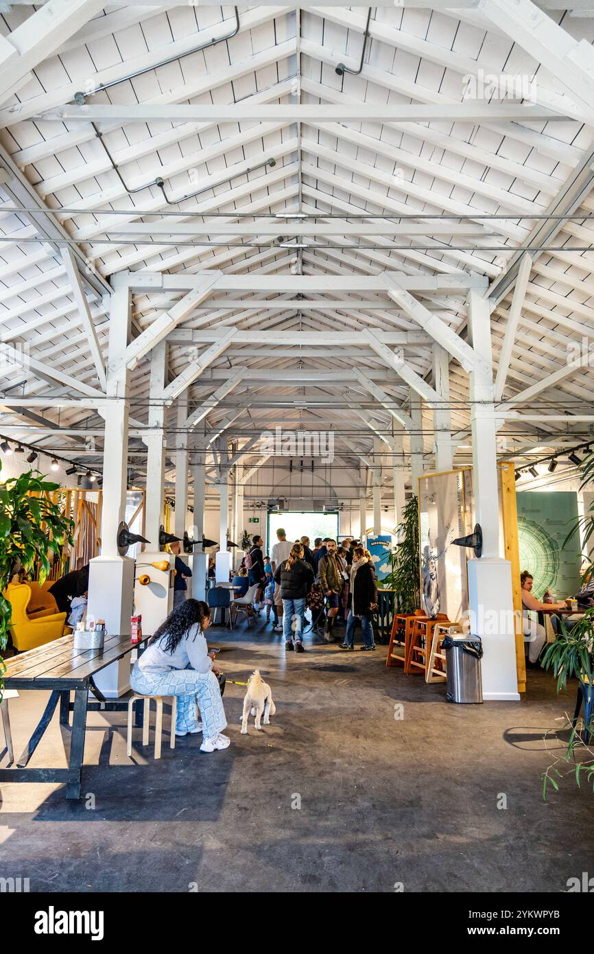 Interior of Hainault Forest 1856 Cafe inside a restored barn, Hainault ...