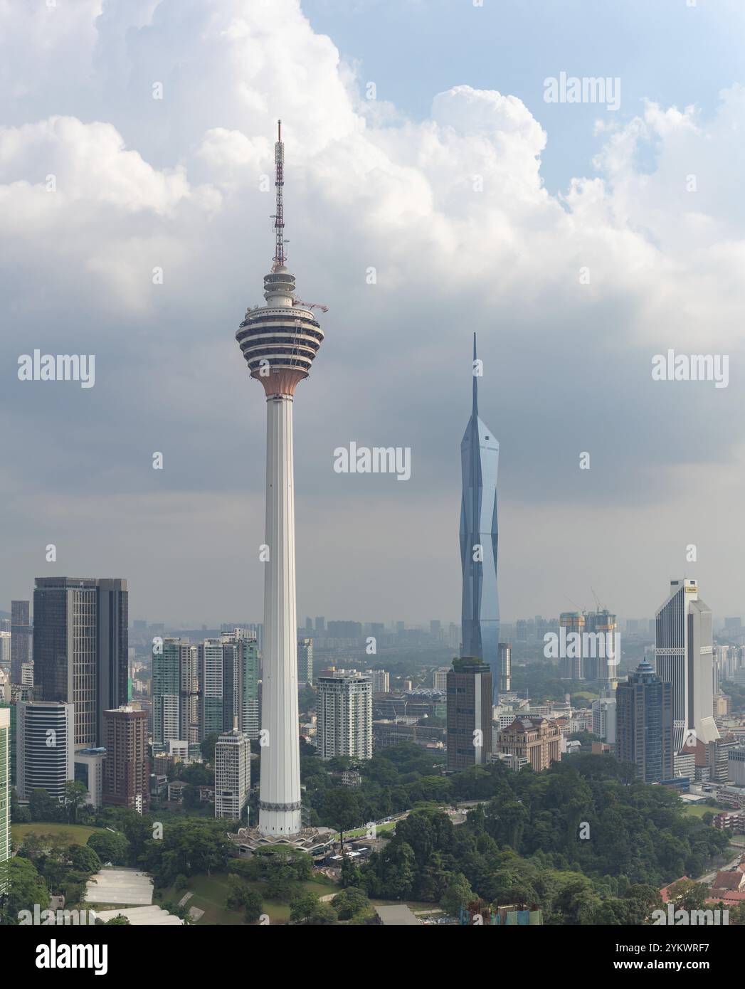 A picture of the Menara Kuala Lumpur and Merdeka 118 Towers Stock Photo ...