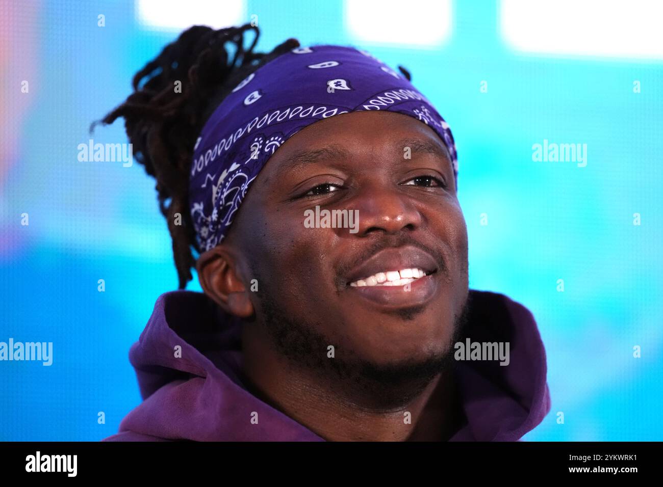 KSI during a press conference at Leonardo London. Picture date: Tuesday ...
