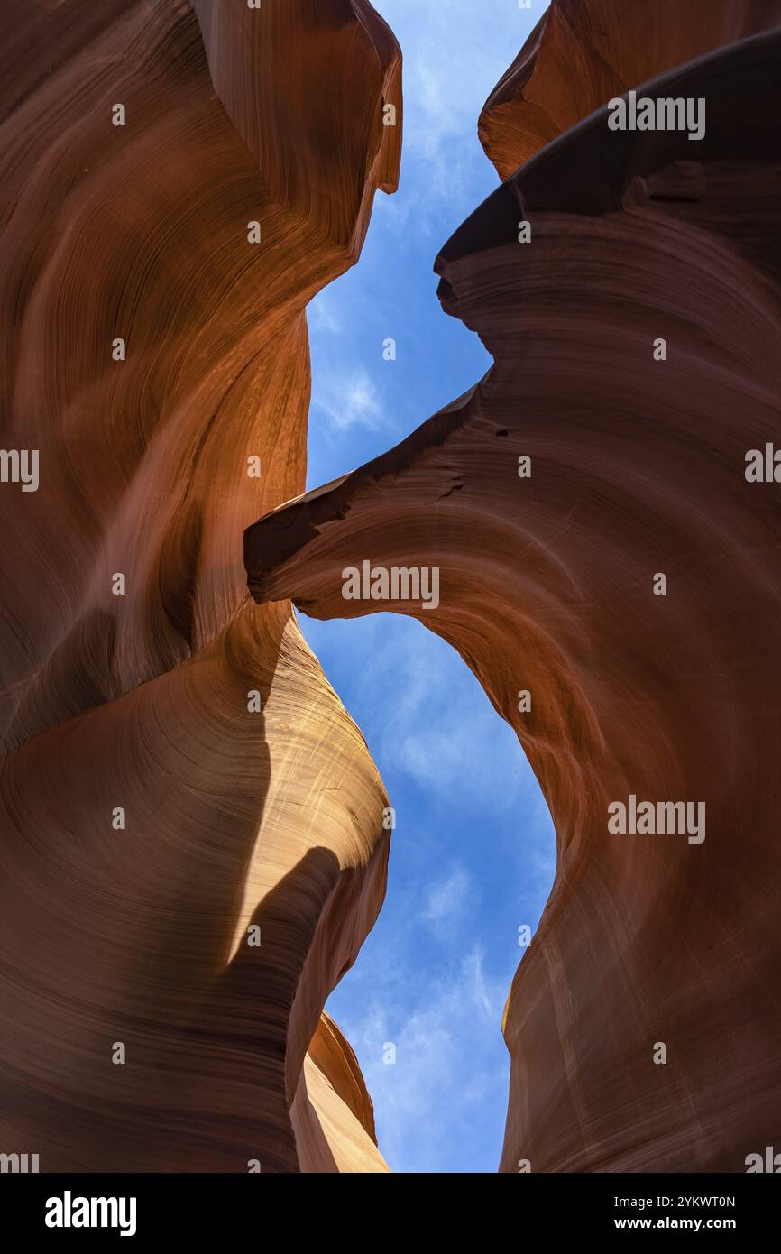 A picture of the rock formations of the Lower Antelope Canyon Stock ...