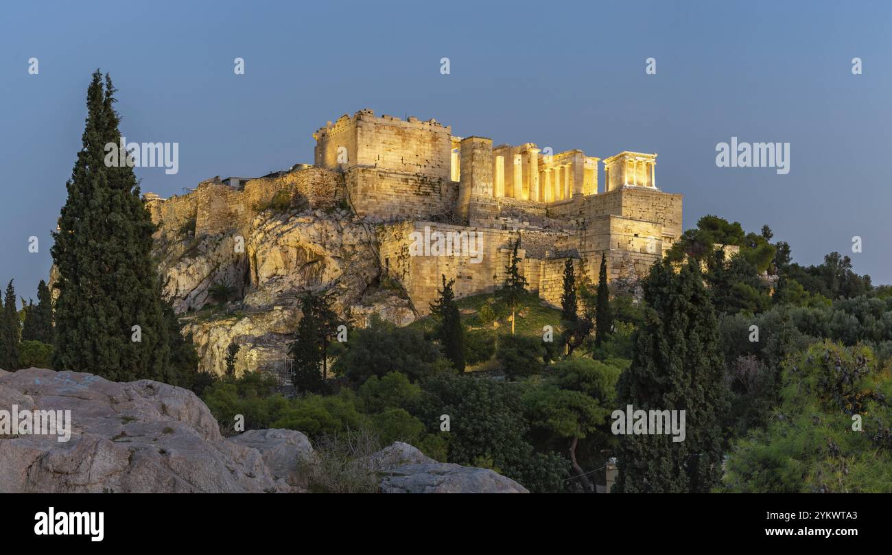 A picture of the entrance structures of the Acropolis of Athens and the ...