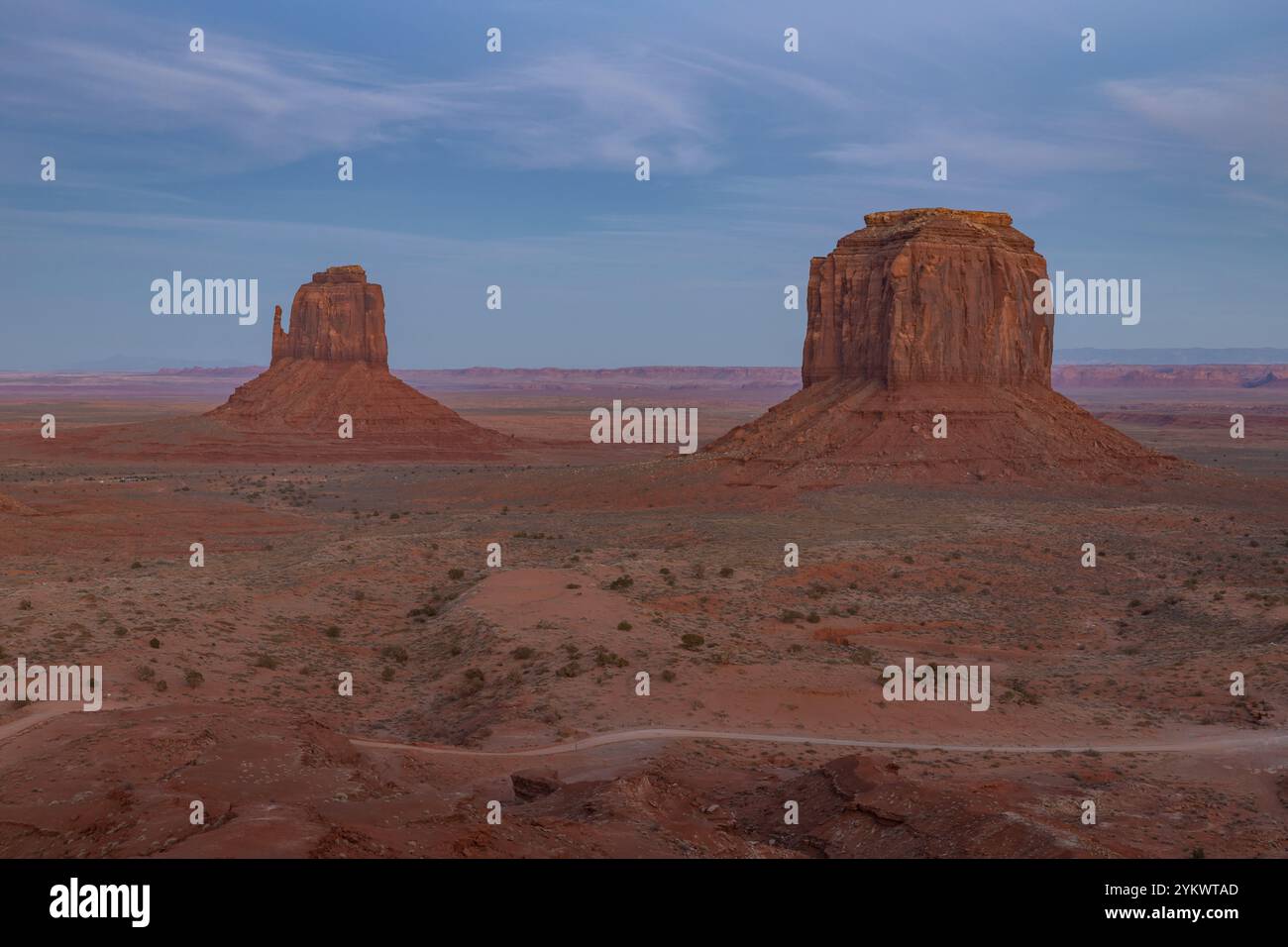 A picture of the East Mitten Butte and the Merrick Butte rock ...