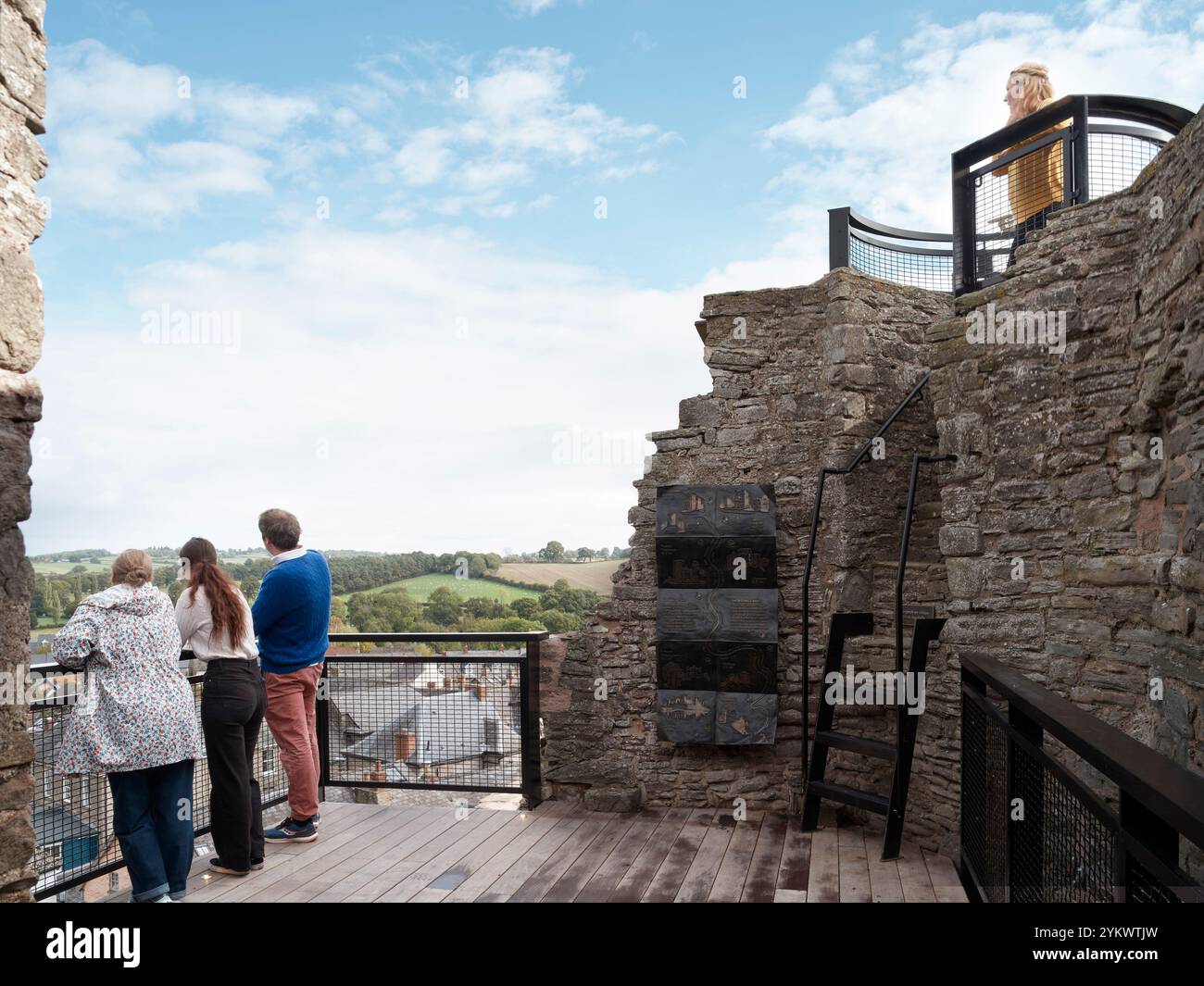 Keep with viewing platform. Hay Castle, Hay-on-Wye, United Kingdom ...