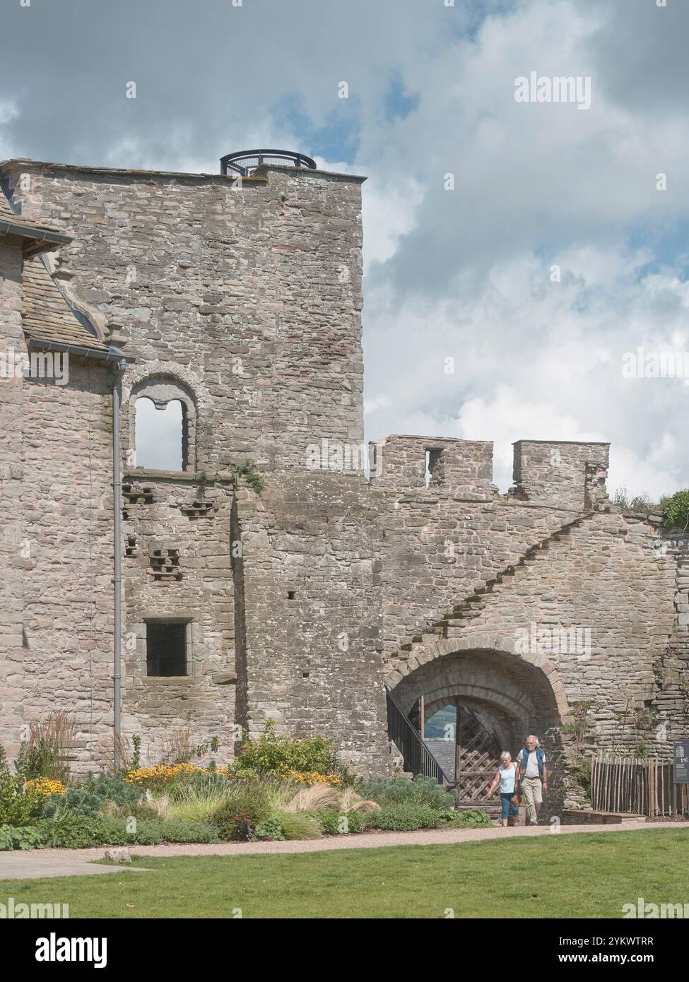 Archway and keep. Hay Castle, Hay-on-Wye, United Kingdom. Architect ...