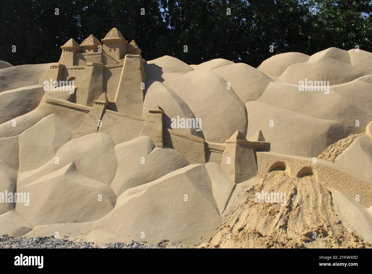 Sculptures made of sand for famous historical and ancient figures Stock ...