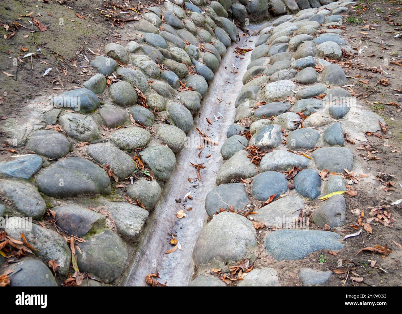 A drainage channel of the drainage system of the central park of ...
