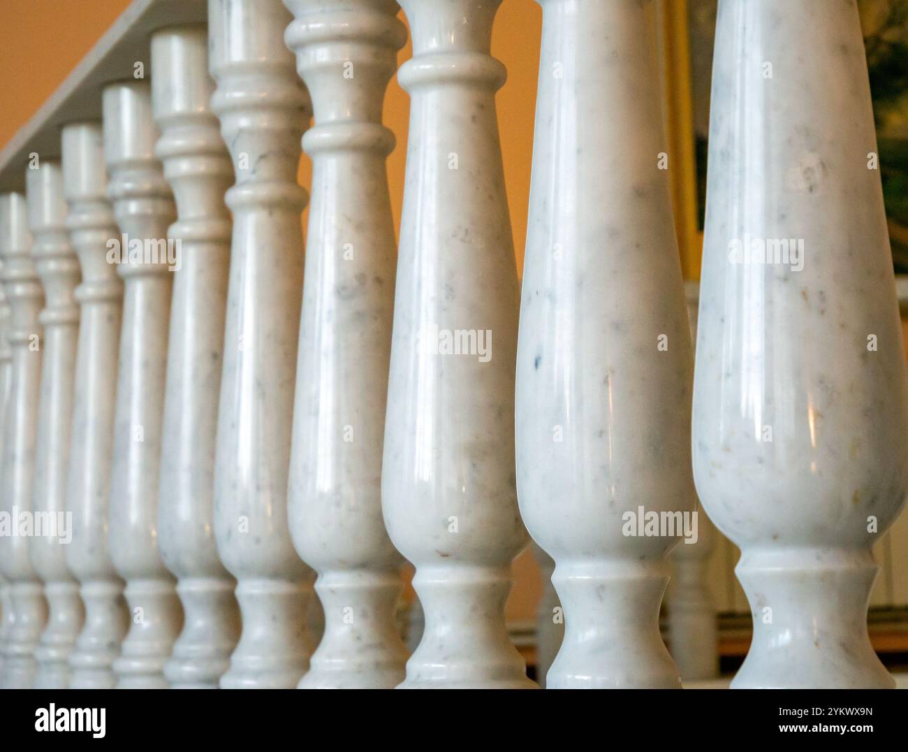 Marble balusters in a classic style Stock Photo - Alamy
