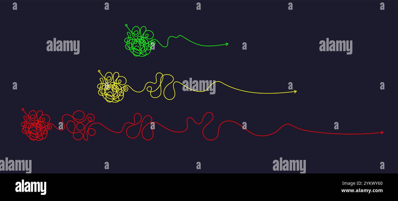 Complex and easy messy line. Vector set. Hand drawn doodle scribble ...