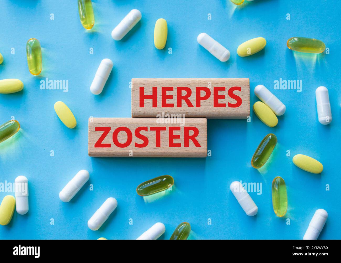 Herpes Zoster symbol. Concept word Herpes Zoster on wooden blocks ...