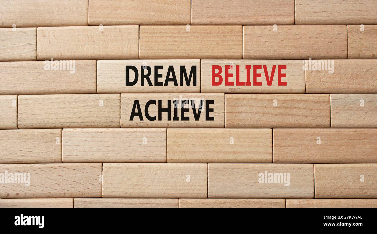 Dream Believe Achieve symbol. Concept words Dream Believe Achieve on ...