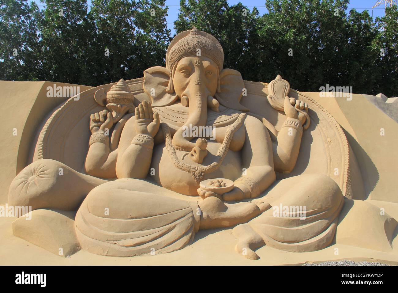 Sculptures made of sand for famous historical and ancient figures Stock ...