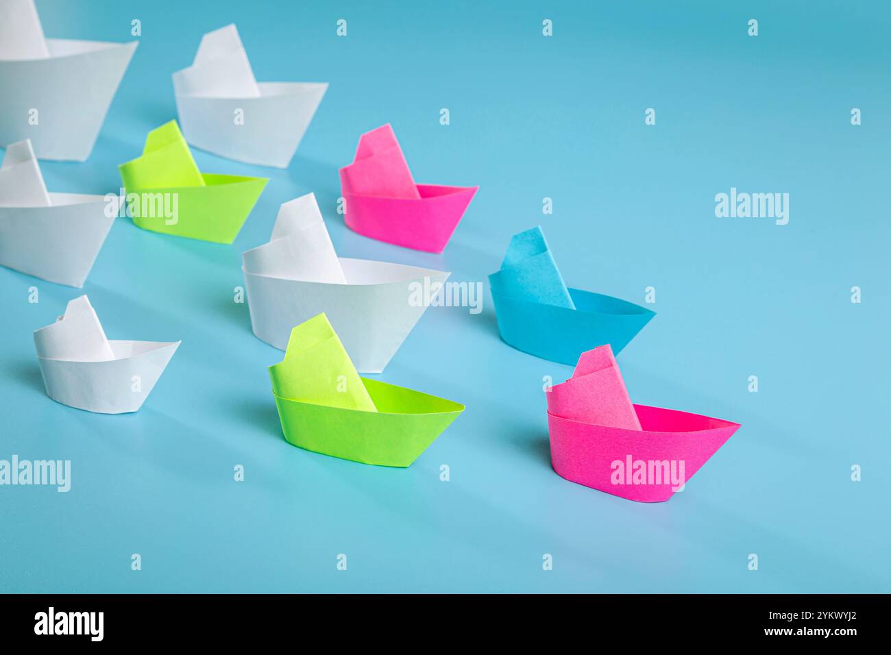 Competition concept paper boats hi-res stock photography and images - Alamy