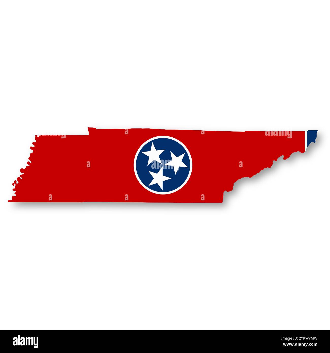 Tennessee State Flag Map Illustration Stock Photo - Alamy