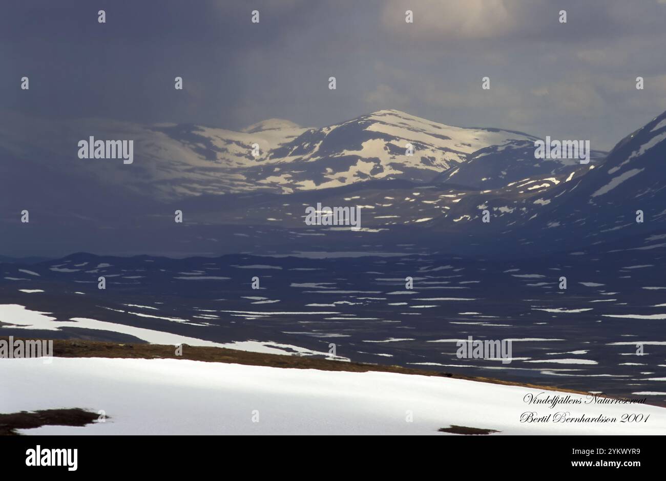View of an incoming rain shower, mixed with snow, or snow. Rapid ...