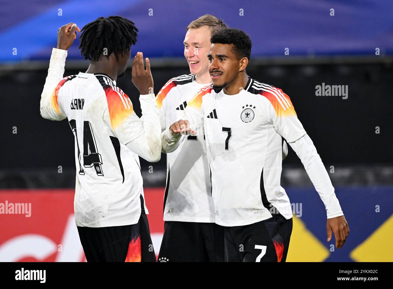 VALENCIENNE - (l-r) Hendry Blank of Germany U21, Maximilian Beier of ...