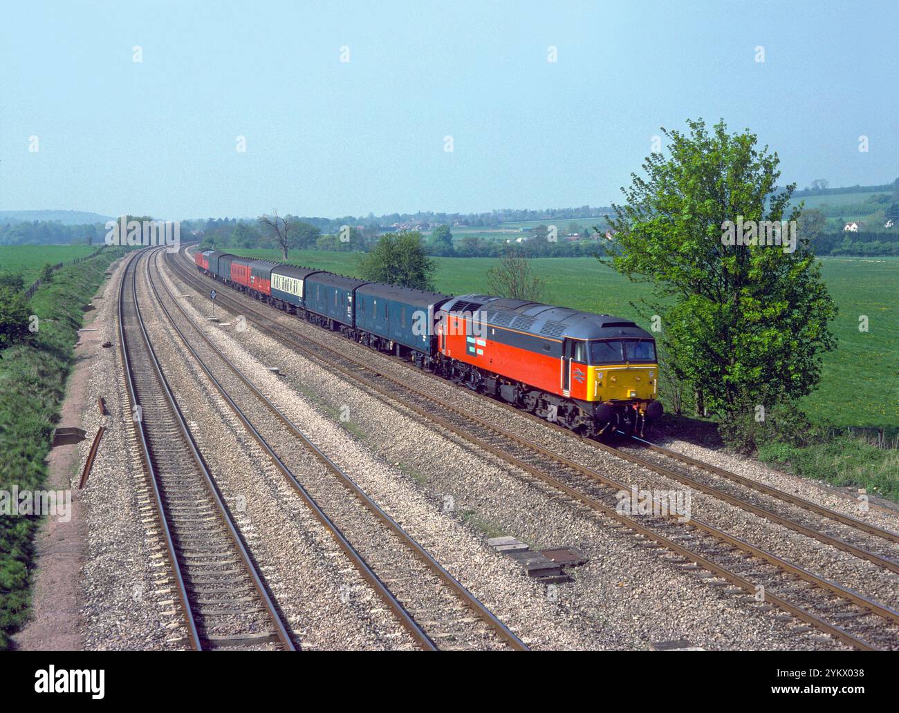 A Class 47 diesel locomotive number 47606 in the Rail Express Systems ...