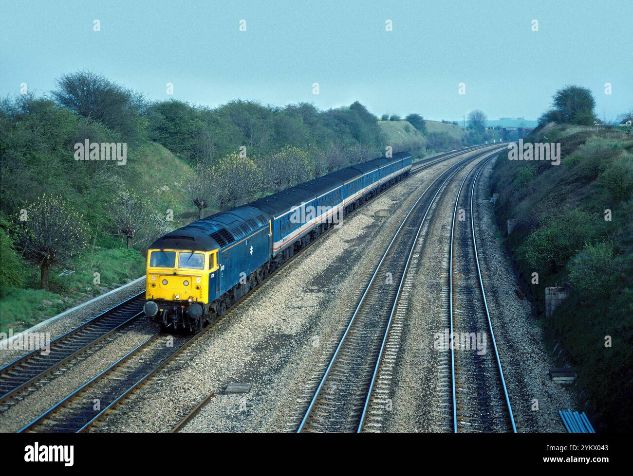 A Class 47 diesel locomotive number 47425 working a ’Network Express ...