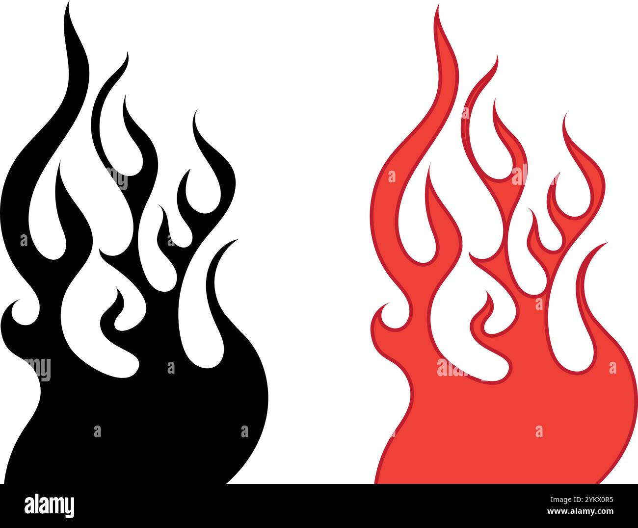 tribal fire flame sticker, decal. vinyl sticker. Vector illustration ...