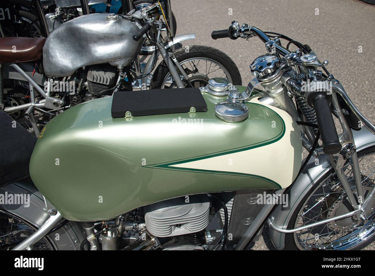 Vintage, retro: old classic racing motorcycles in contemporary ...