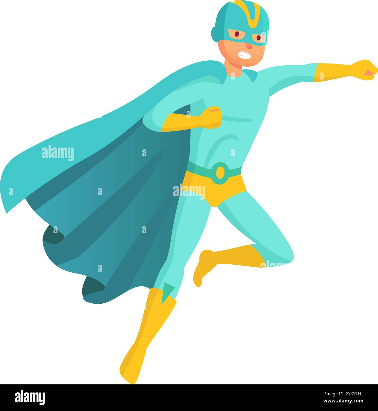 Young man throwing punch Stock Vector Images - Alamy