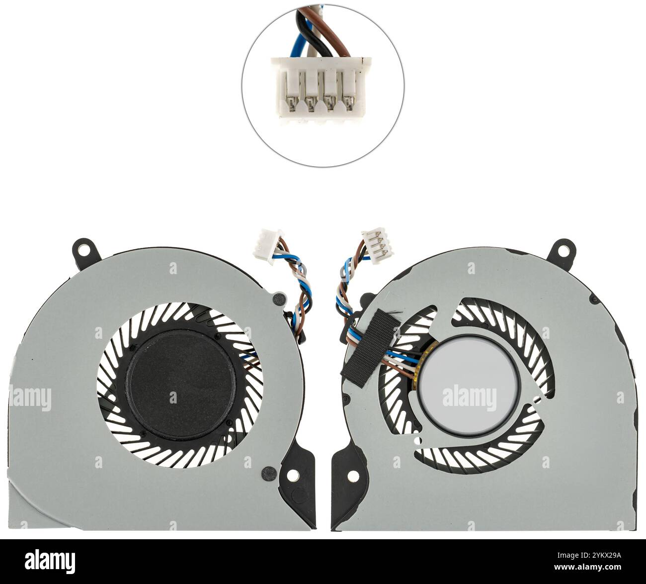 Fan, active cooling system, laptop spare part, on white background in ...