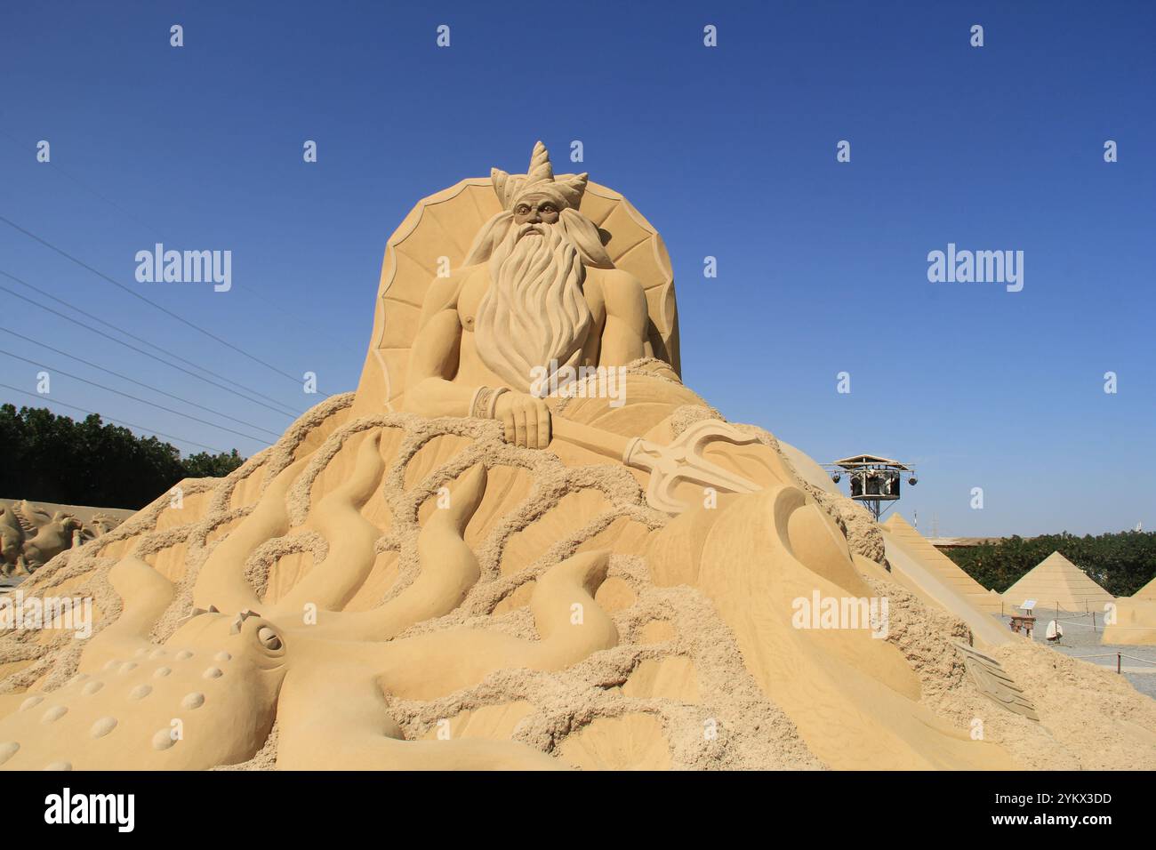 Sculptures made of sand for famous historical and ancient figures Stock ...